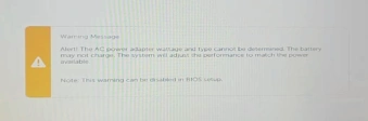戴尔笔记本开机提示：Alert! The AC power adapter wattage and type cannot be ...